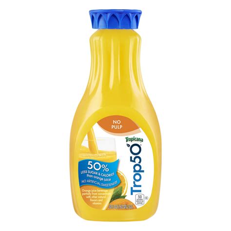 Save On Tropicana Trop50 Orange Juice Beverage 50 Less Sugar No Pulp