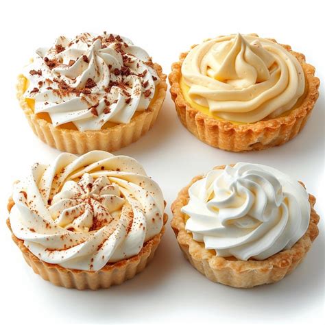 Four Cupcakes With Chocolate And Raspberries On Them Premium AI