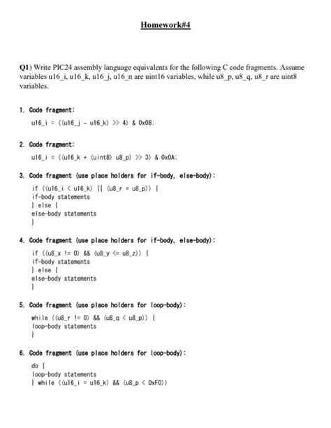 Solved Homework4 Q1 Write Pic24 Assembly Language