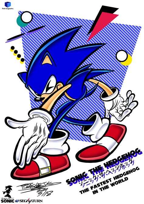 Sonic But Sega Saturn Edition A Redraw Pose R Sonicthehedgehog