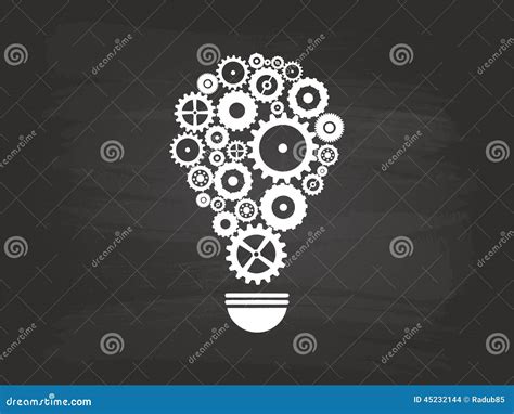 Gears Light Bulb Idea Concept Stock Vector Illustration Of Creative