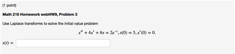 Solved Point Math Homework Webhw Problem Use Chegg