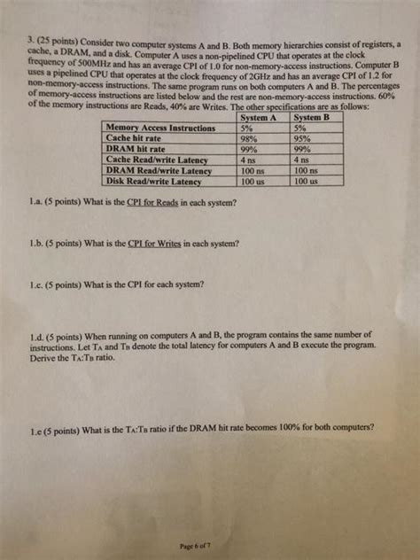 Solved 3 25 Points Consider Two Computer Systems A And B