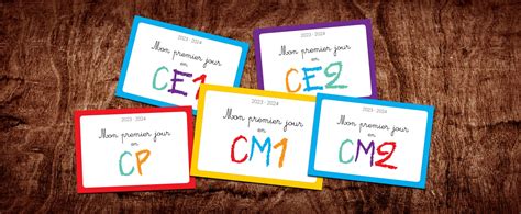 Affiche Rentrée 2023 Mon Premier Jour à Lécole Cp Ce1 Ce2 Cm1 Cm2