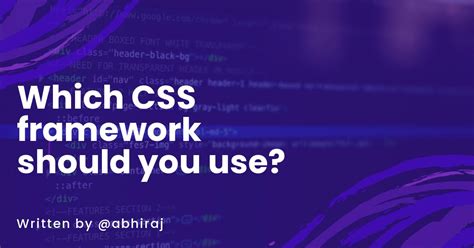 Which Css Framework Should You Use Devdojo