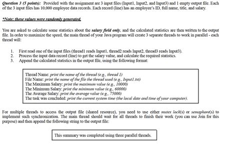 solved question 3 5 ﻿points provided with the assignment