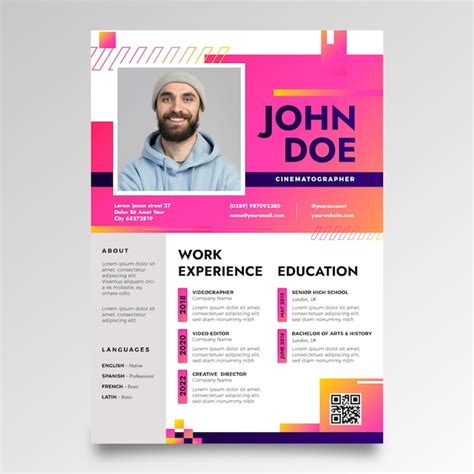 Free Vector Gradient Press Kit Template