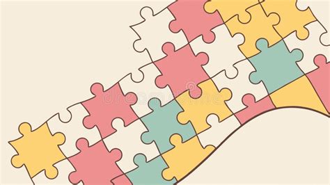 Jigsaw Puzzle Pieces Connecting Collaboration Solution Vector Vector Design Generative Ai Stock