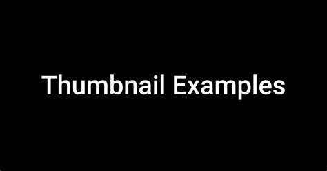 Contact Thumbnail Examples