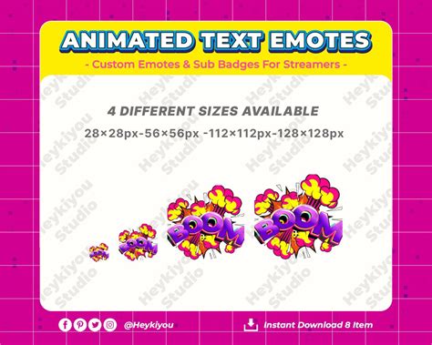 Animated Text Emotes Twitch Emotes Discord Emotes Hype Emotes GG