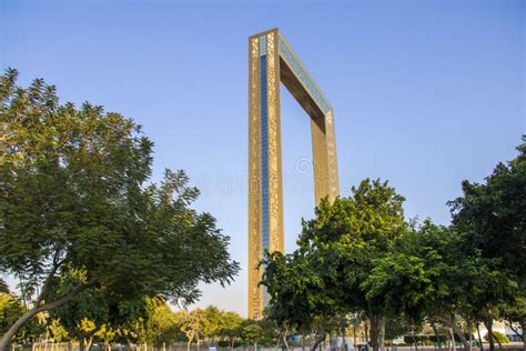 Popular Sightseeing And Attraction Building Known As Dubai Frame Uae