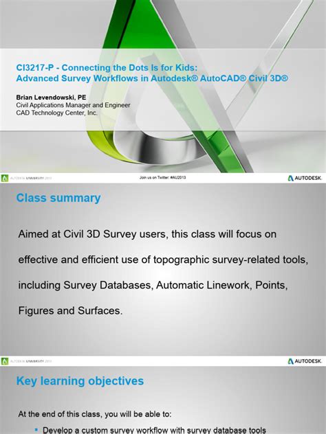 Presentation Ci3217 P Connecting The Dots Pdf Autodesk Databases