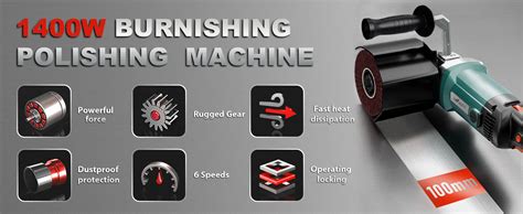 Geveelife Burnishing Polishing Machine 1400W Electric Handheld
