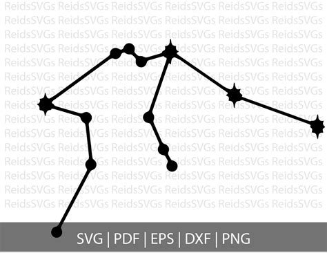 Aquarius Constellation Svg Cricut Silhouette Cutting Etsy