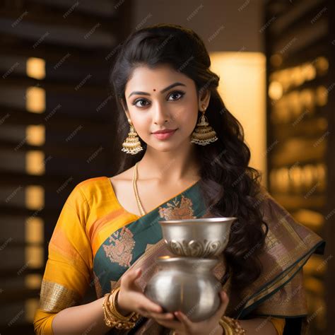 Premium Ai Image Indian Girl With Saree