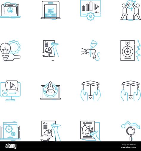 Resource Management Linear Icons Set Allocation Efficiency Planning Optimization