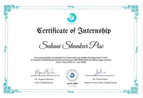 Internshipcompletion Codeclause Learningjourney Webdevelopment