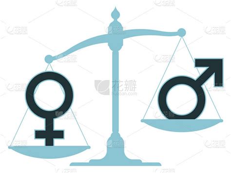 规模与男性和女性的图标显示不平衡
