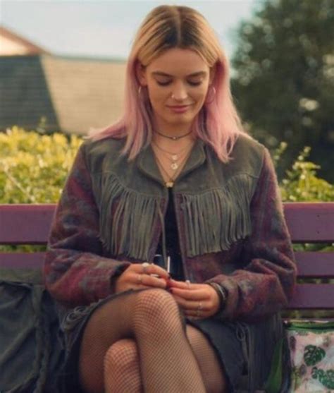Emma Mackey Sex Education Maeve Wiley Fringe Jacket
