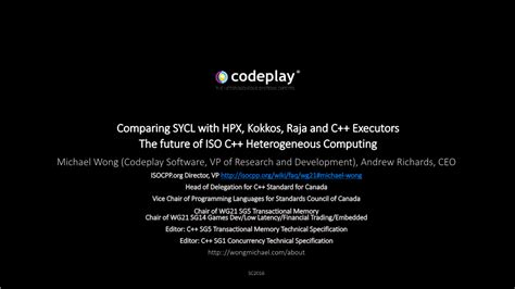 Comparing Sycl With Hpx Kokkos Raja And C Executors The Future Of