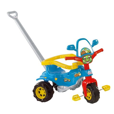 Triciclo Passeio Velotrol Infantil Tico Tico Dino Azul Compre Agora