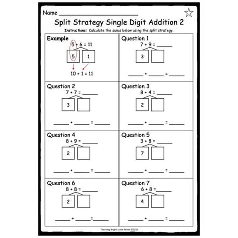 Split Strategy Differentiated Single Digit Addition Tpt