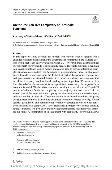 On The Decision Tree Complexity Of Threshold Functions