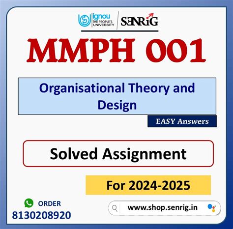 MMPH 001 Organisational Theory And Design Solved Assignment