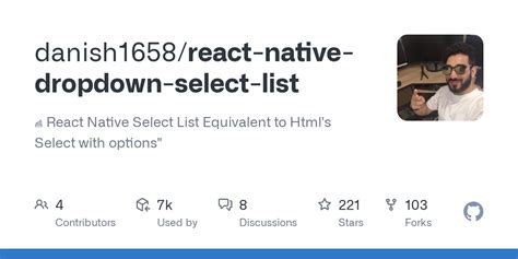 GitHub Danish1658 React Native Dropdown Select List React Native