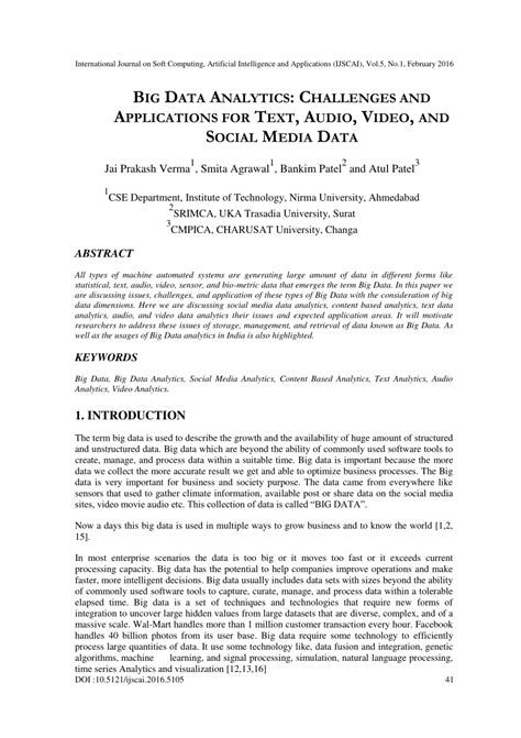 Pdf Big Data Analytics Challenges And Applications For Text Audio