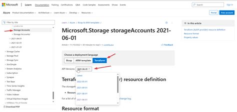 Which Azure Api Versions Does Terraform Support Stack Overflow