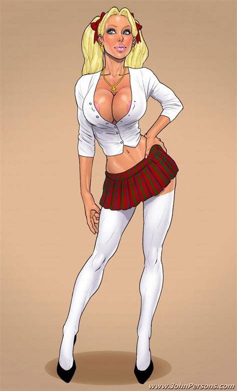 School Girl By John Person Cartoon Sexy Pinterest