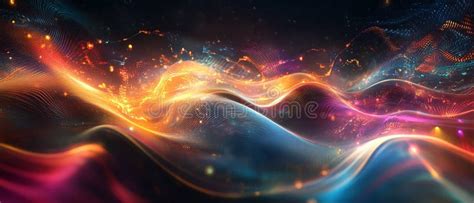 Abstract Music Visualization A Dynamic Abstract Scene Representing Sound Waves And Musical