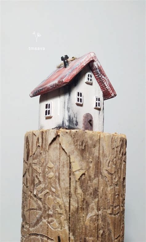 Домик на ёлку Домики Декор из дерева Дерево