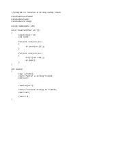 Reverse A String Using Inbuilt Stack Cpp Program To Reverse A String Using Stack Include