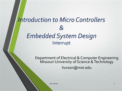Ppt Introduction To Micro Controllers Embedded System Design