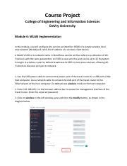 NETW191 CP Guide Module 6 V2 1 Pdf Course Project College Of