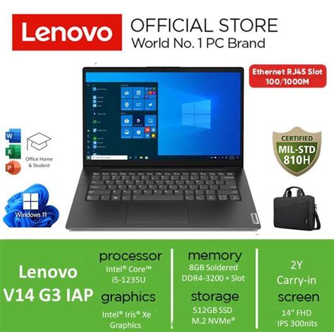 Jual Promo Ultah Lenovo V14 G3 Iap Apid Intel Core I5 1235u 8gb