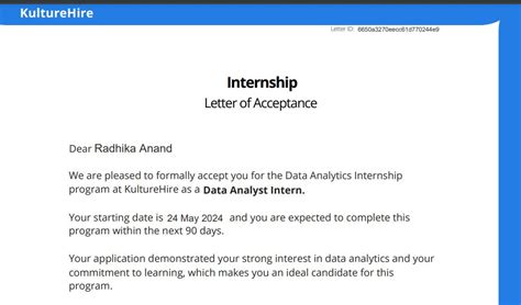 Radhika Anand On Linkedin Dataanalyst Internship Kulturehire