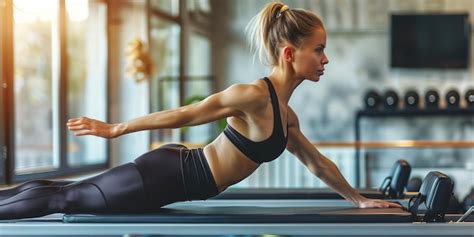 Premium Photo Athlete Performing A Back Extension Exercise On A
