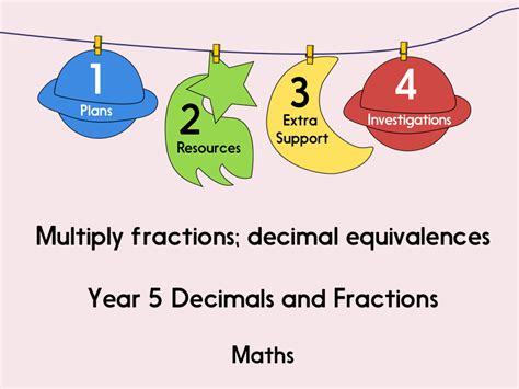 Multiply Fractions Decimal Equivalences Year 5 Decimals And Fractions