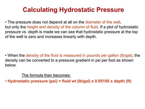 Hydrostatic Pressure And Fluid Gradient Pdf