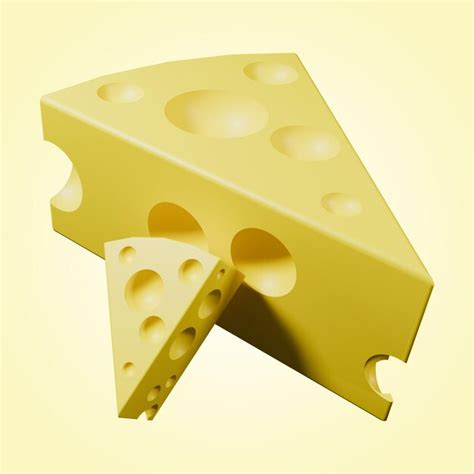 Premium Psd 3d Render Of Cheese With Background