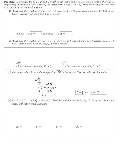 Solved Problem 1 Consider The Points P And Q In R2 Or R3 Chegg Com