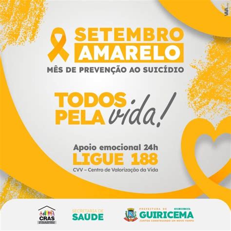 Campanha Setembro Amarelo Todos Pela Vida Prefeitura Municipal De