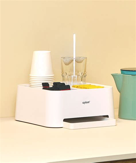 에이플럼 에이플럼 커피트레이 다크브라운 다용도 오피스 커피 사무실 카페 티백 다과 정리함 과자 트레이 디자인 인테리어