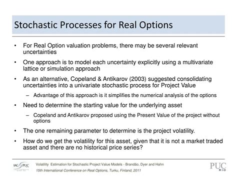 Ppt Volatility Estimation For Stochastic Project Value Models Powerpoint Presentation Id3370767