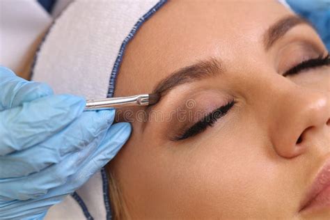 Professional Eyebrow Correction Stock Image Image Of Brush Female