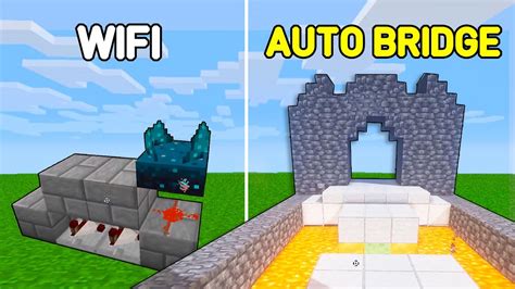 Minecraft 5 Best Way To Build Redstone Lava Bridge Youtube