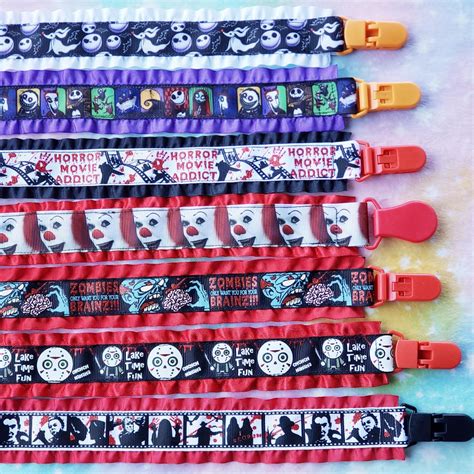 Handmade Horror Movie Pacifier Clip Adult Size Double Sided Etsy